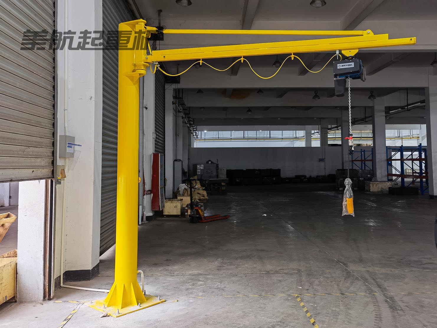 刚性斜拉立柱式悬臂吊（手动旋转）_BZC-定柱式悬臂吊（BZ）-KBK厂家，KBK起重设备定制，平衡吊，折臂吊定制，提升机-江苏普冠机电有限公司官网-KBK轨道吊机定制，KBK铝合金轨道起重机 ...